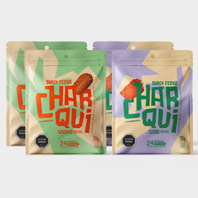 Snacks Proteicos | Charqui de Cerdo y Vacuno.