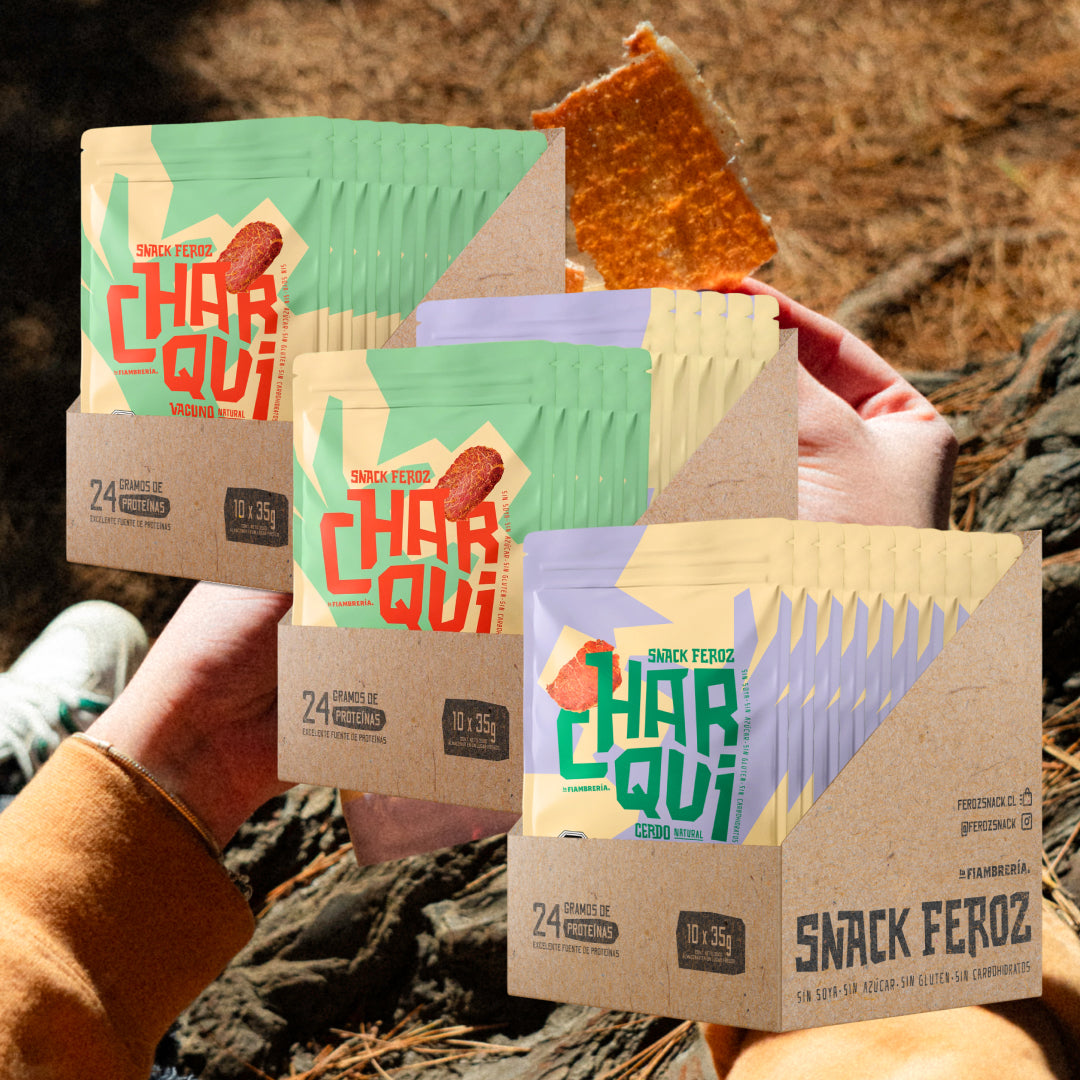 Snacks Proteicos | Charqui de Cerdo y Vacuno. – SnackFeroz